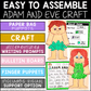 Adam and Eve Craftivity - Paper Bag Puppets - Bulletin Board Idea ...